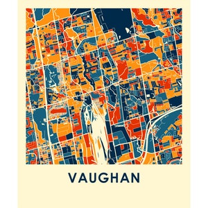 Vaughan Ontario Map Print - Full Color Map Poster - Etsy