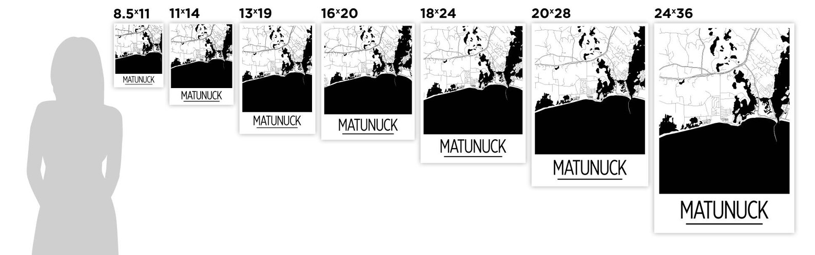 Matunuck Map Poster Rhode Island Map Print Art Deco Series - Etsy