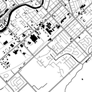 Chatham-kent Map Poster - Ontario Map Print - Art Deco Series - Etsy