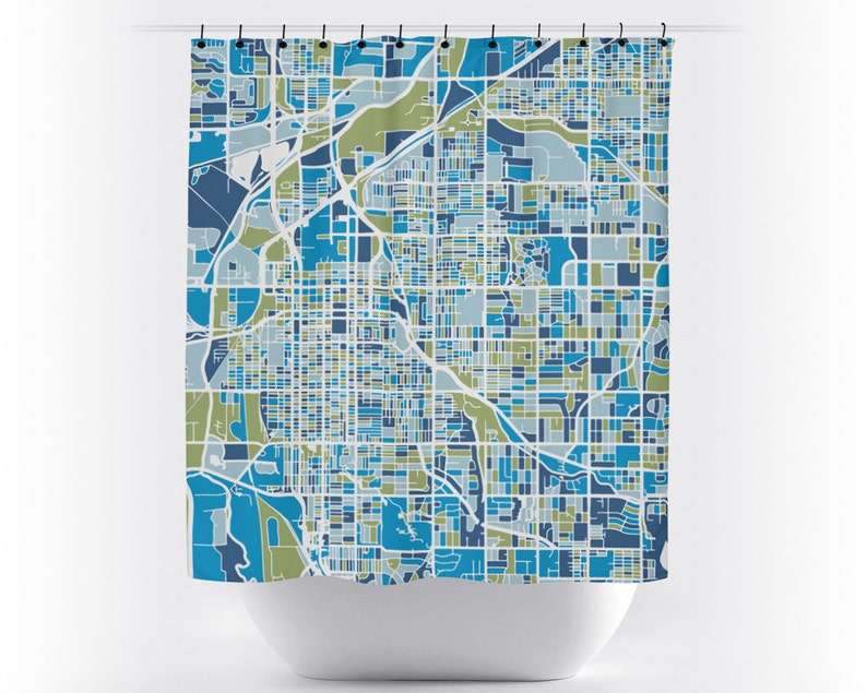 Lincoln Map Shower Curtain - Usa Shower Curtain - Chroma Series - Etsy