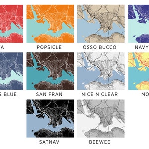 Hong Kong Map Print - Any Color You Like - Etsy