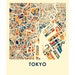 Tokyo Map Print Full Color Map Poster - Etsy