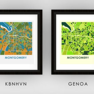 Montgomery Map Print - Full Color Map Poster - Etsy