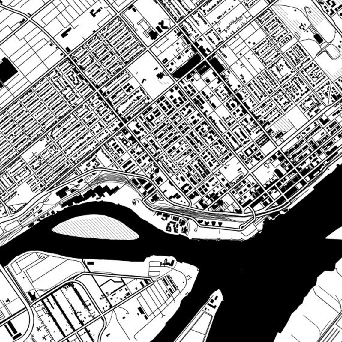 New Westminster British Columbia Map Poster British Columbia - Etsy