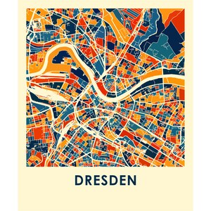 Dresden Map Print - Full Color Map Poster - Etsy