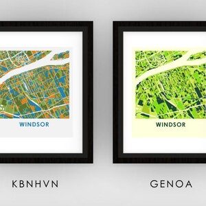 Windsor Ontario Map Print - Full Color Map Poster - Etsy