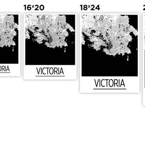 Victoria Map Poster - BC Map Print - Art Deco Series - Etsy