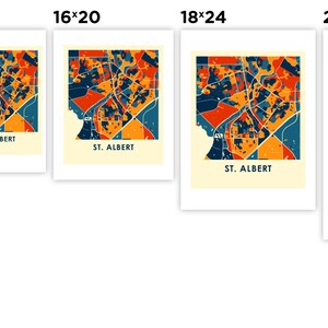 St Albert Alberta Map Print - Full Color Map Poster - Etsy
