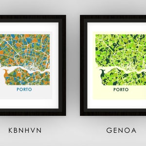 Porto Map Print - Full Color Map Poster - Etsy