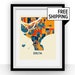 Delta British Columbia Map Print Full Color Map Poster - Etsy