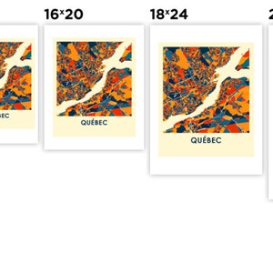 Quebec Map Print - Full Color Map Poster - Etsy