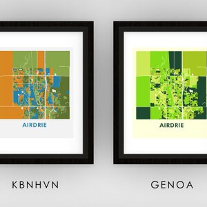 Airdrie Alberta Map Print - Full Color Map Poster - Etsy