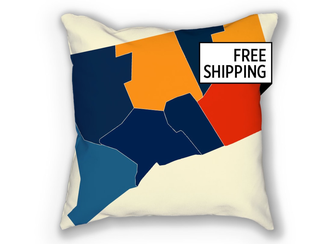 Connecticut Map Pillow - CT Map Pillow 18x18 - Etsy