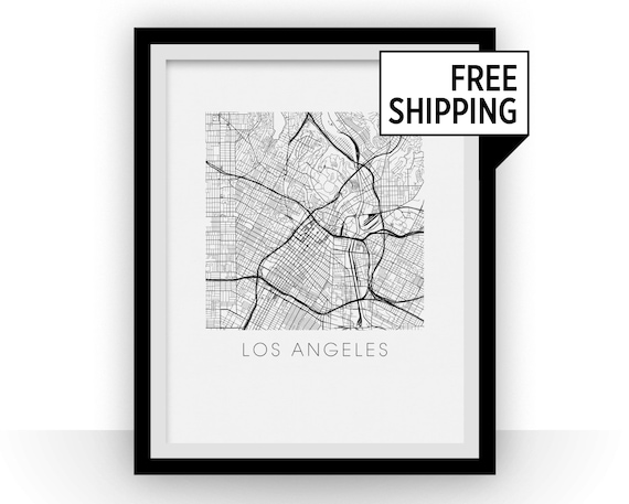 Los Angeles Map Print | Etsy