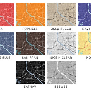 Minneapolis Map Print - Choose Your Color - Etsy