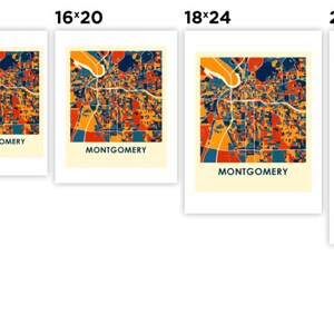 Montgomery Map Print - Full Color Map Poster - Etsy
