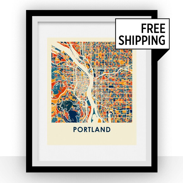 Portland Map - Etsy
