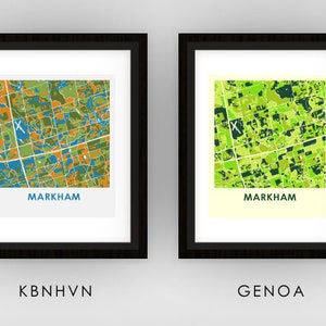Markham Ontario Map Print - Full Color Map Poster - Etsy