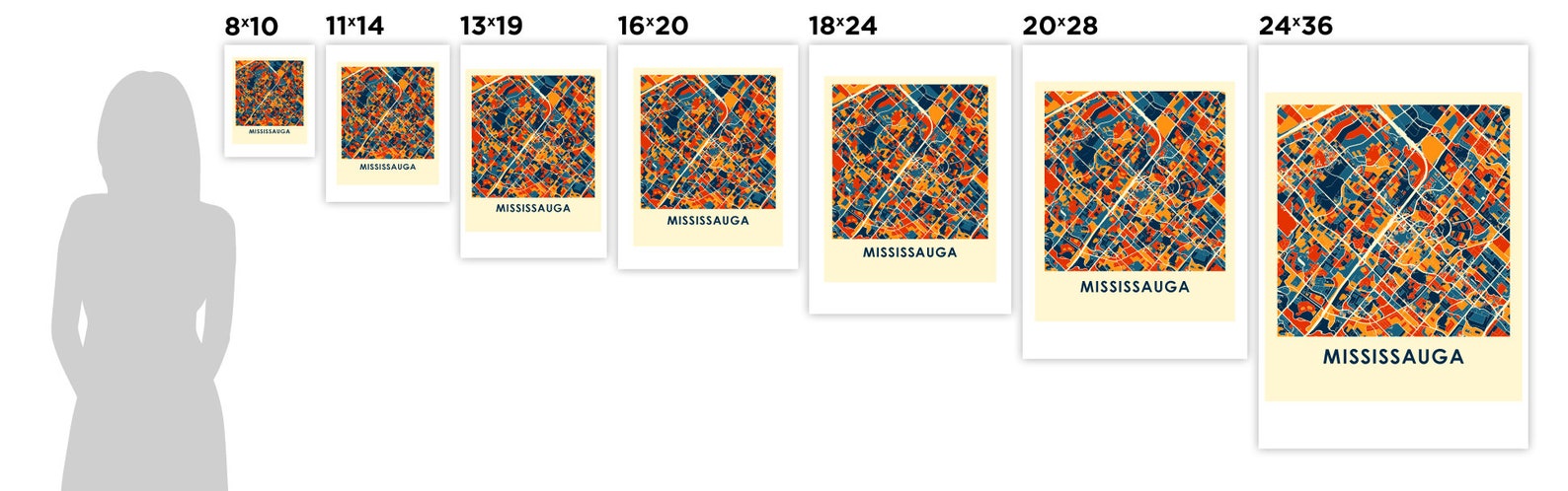 Mississauga Map Print - Full Color Map Poster - Etsy