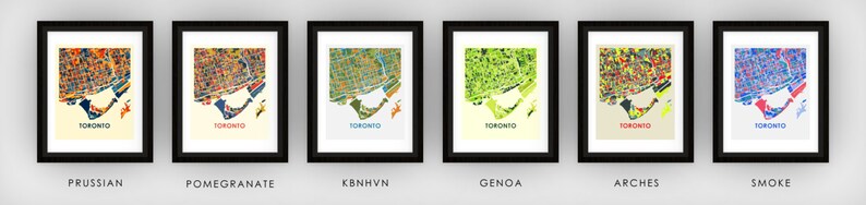 Toronto Map Print Full Color Map Poster - Etsy