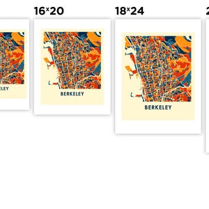 Berkeley Map Print - Full Color Map Poster - Etsy