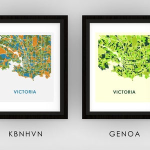Victoria Map Print - Full Color Map Poster - Etsy