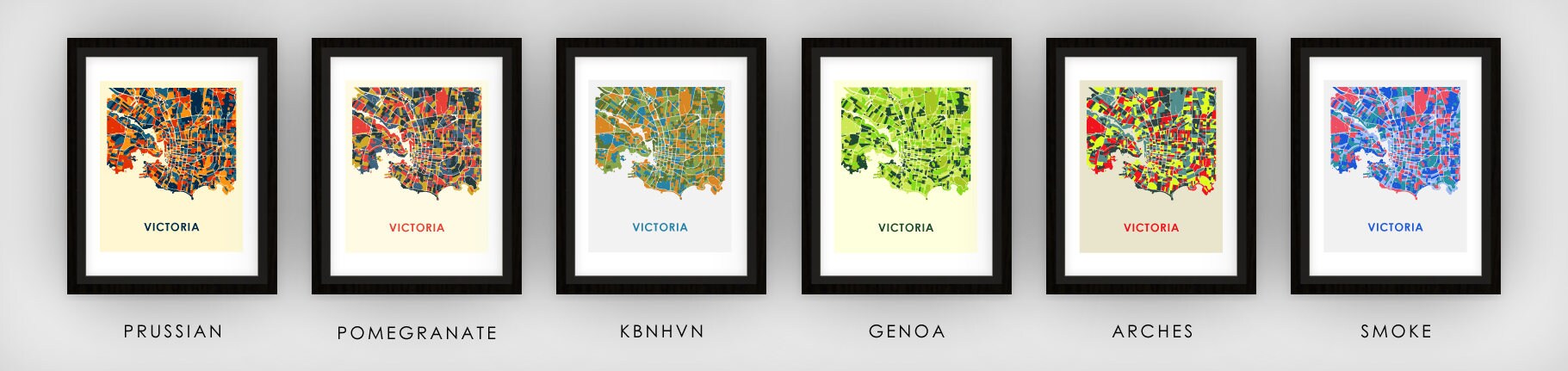 Victoria Map Print Full Color Map Poster | Etsy