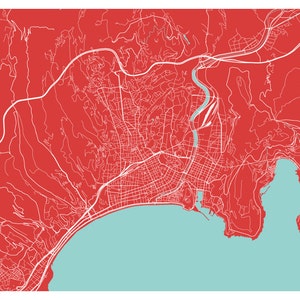 Nice Map Print - Choose Your Color - Etsy