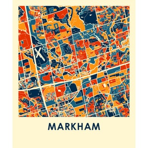 Markham Ontario Map Print - Full Color Map Poster - Etsy