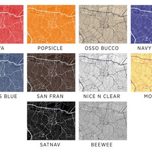 Sao Paulo Map Print - Choose Your Color - Etsy