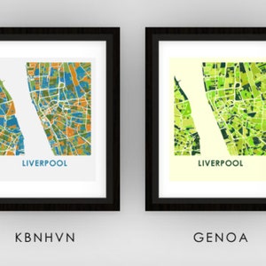 Liverpool Map Print Full Color Map Poster - Etsy