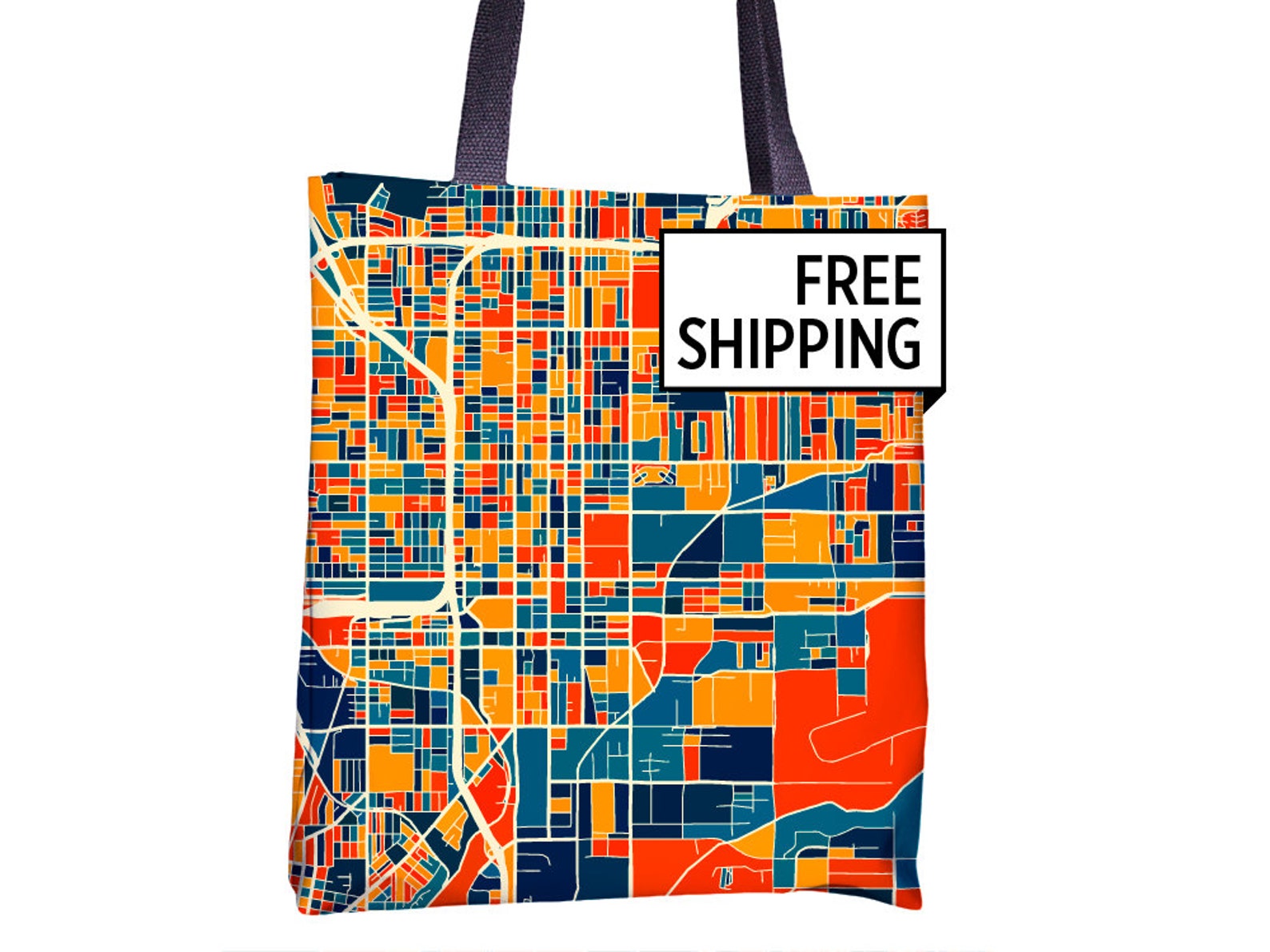 San Bernardino Map Tote Bag Usa Map Tote Bag 15x15 - Etsy