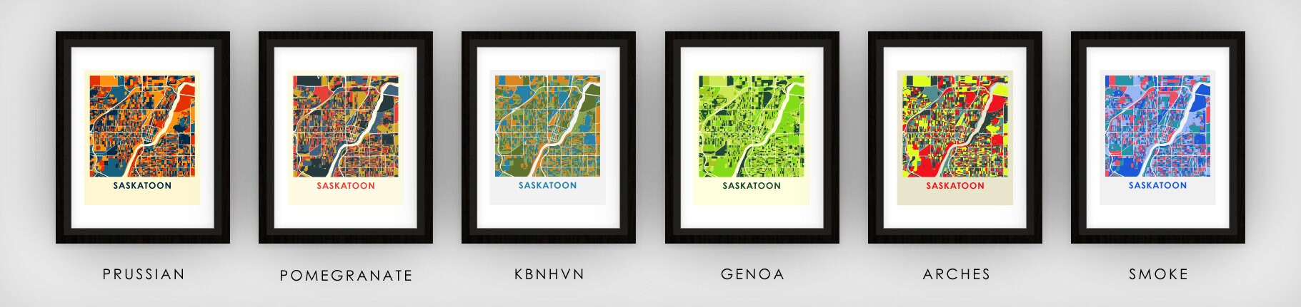 Saskatoon Map Print Full Color Map Poster | Etsy