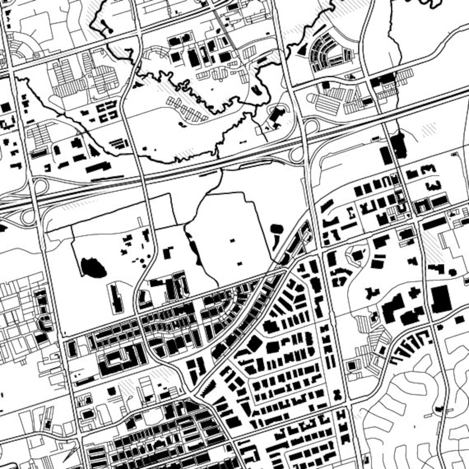 Markham Ontario Map Poster Ontario Map Print Art Deco - Etsy