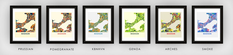 Madison Map Print - Full Color Map Poster - Etsy