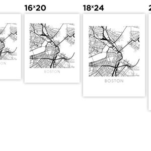 Boston Map Print - Etsy