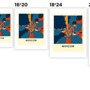 Moscow ID Map Print - Full Color Map Poster - Etsy