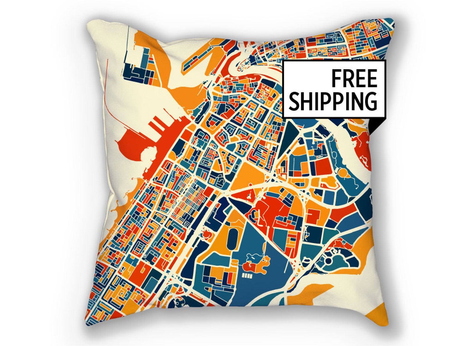 Dubai Map Pillow - United Arab Emirates Map Pillow 18x18 - Etsy
