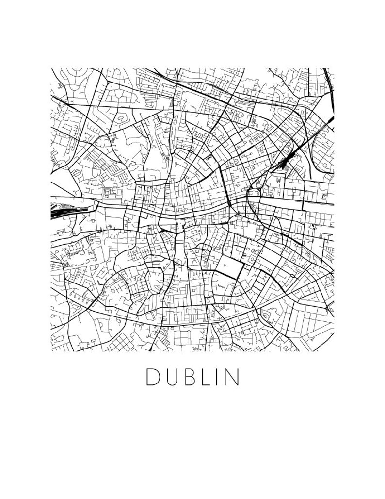 Dublin Map Print | Etsy