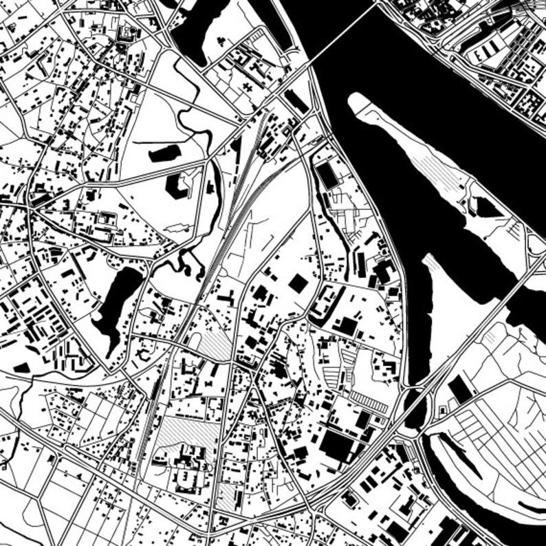 Riga Map Poster Latvia Map Print Art Deco Series - Etsy