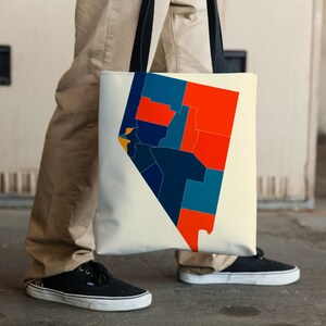 Nevada Map Tote Bag - NV Map Tote Bag 15x15 - Etsy