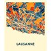 Lausanne Map Print Full Color Map Poster - Etsy