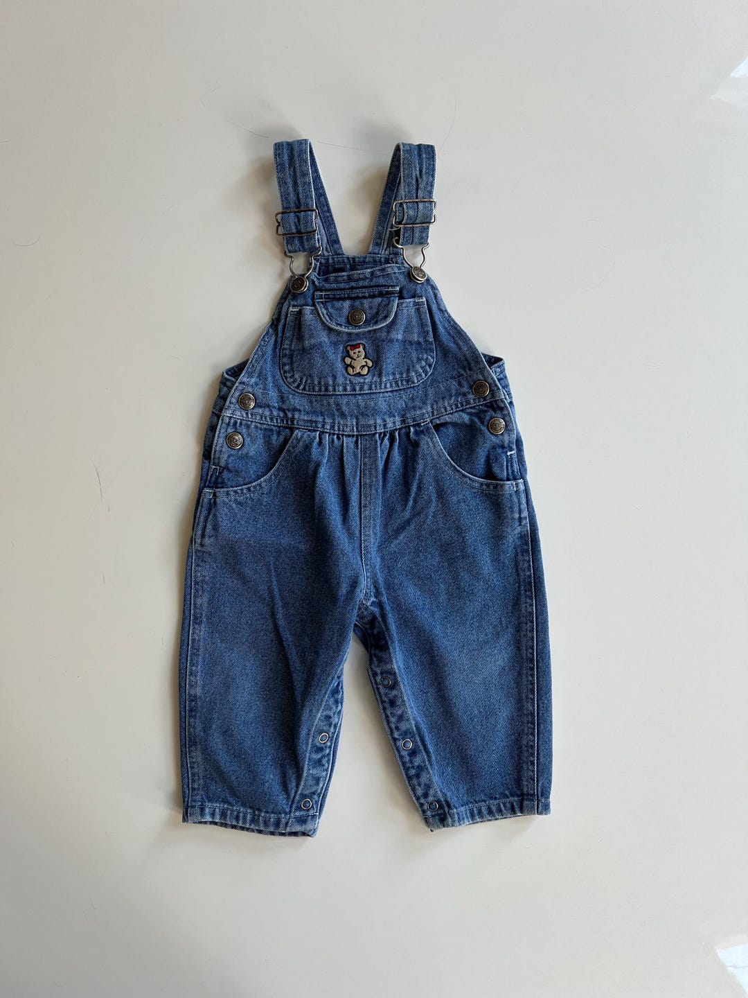 Vintage Denim Overalls Toddler Girl Light Blue Denim Overalls With ...