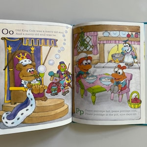 Vintage Childrens Book Hard Cover Muppet Babies Nursery Rhymes ABC Jim ...