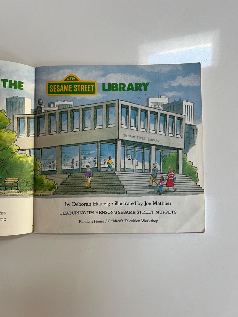 Vintage Paperback Book Sesame Street A Visit to the Library by Deborah ...
