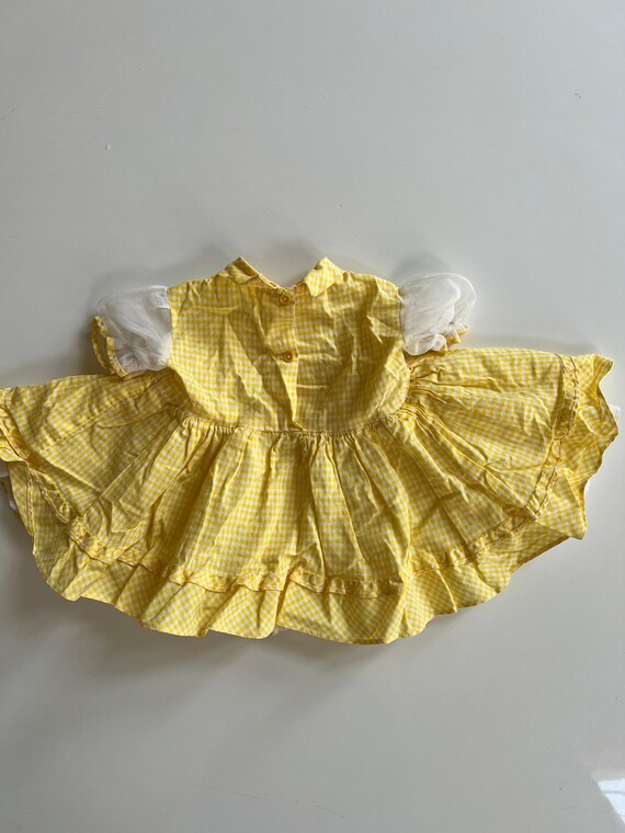 Vintage Yellow Gingham Dress Baby Summer Dress Baby G… - Gem