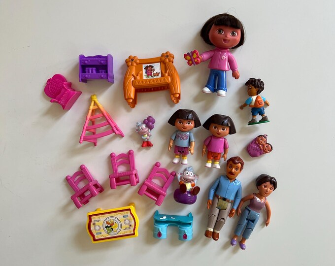 Vintage Dora the Explorer Figurines and Dora House Furniture Pieces 19 ...