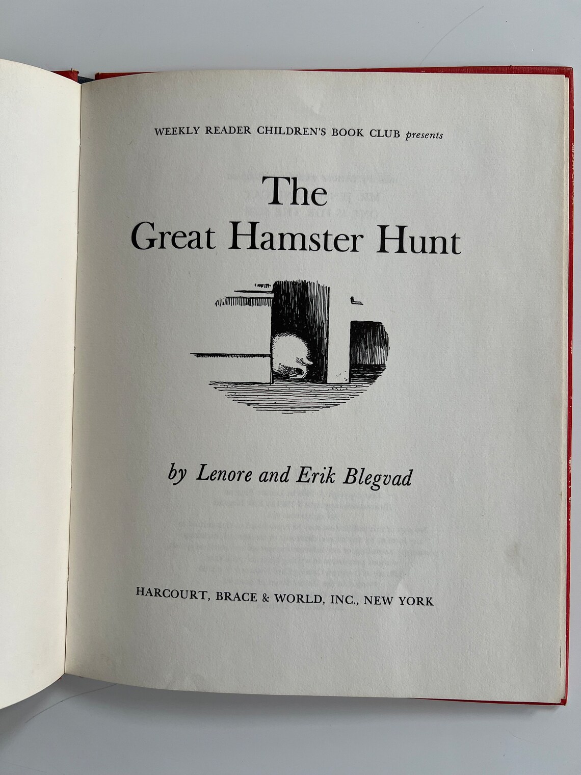 Vintage Book the Great Hamster Hunt by Lenore Blegvad With ...