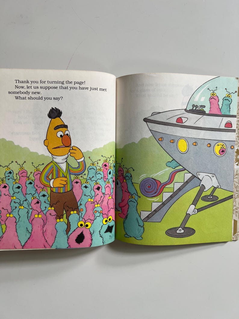 Vintage Childrens Book Sesame Street Little Golden Book Grovers Guide ...