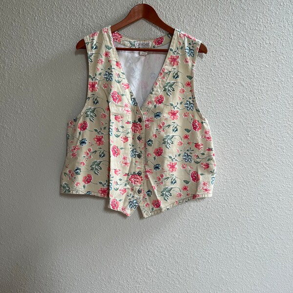 Floral Vest - Etsy